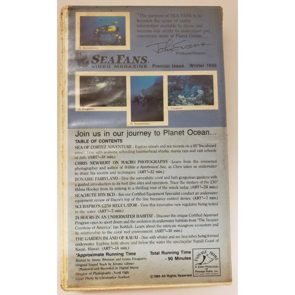 SeaFansVideoMagazine | Media | Vhs Sea Fans Video Magazine Premier ...